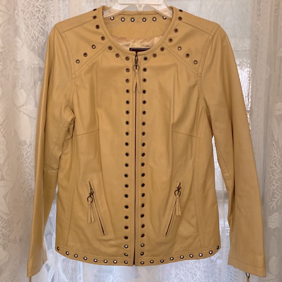 Bradley | Jackets & Coats | Bradley Bayou Genuine Leather Buttercup ...